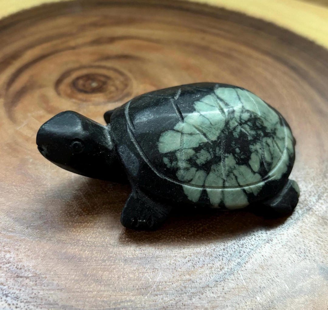 Chrysanthemum Stone Turtle Carving - Etsy