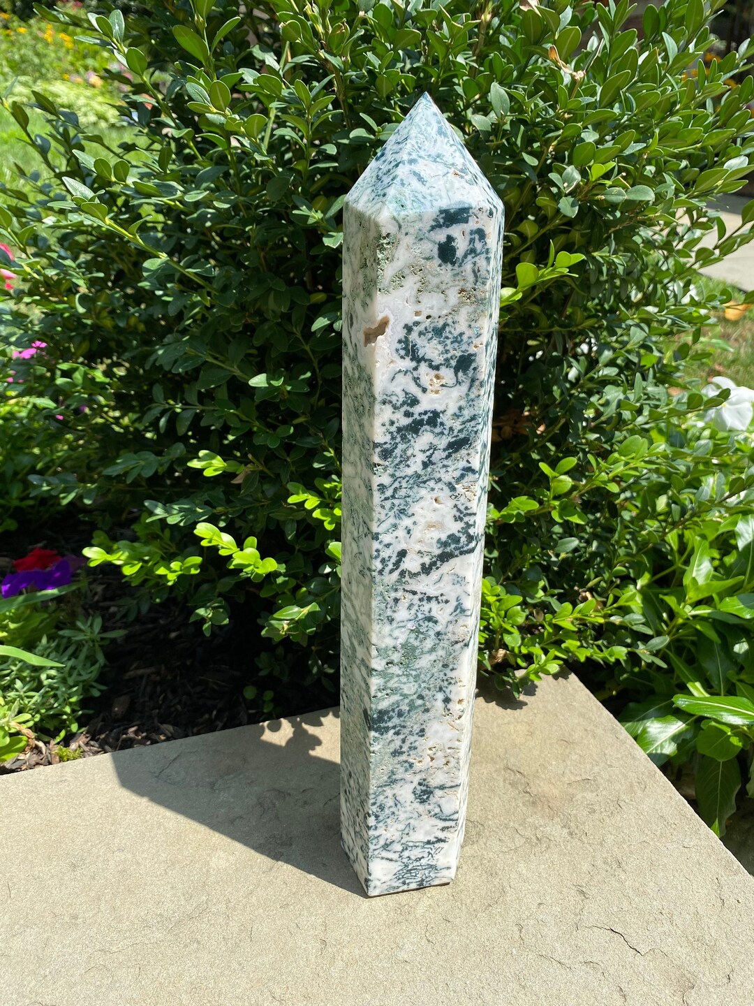 Green Moss Agate Tower II Tree Moss Agate +6 Pounds - Etsy