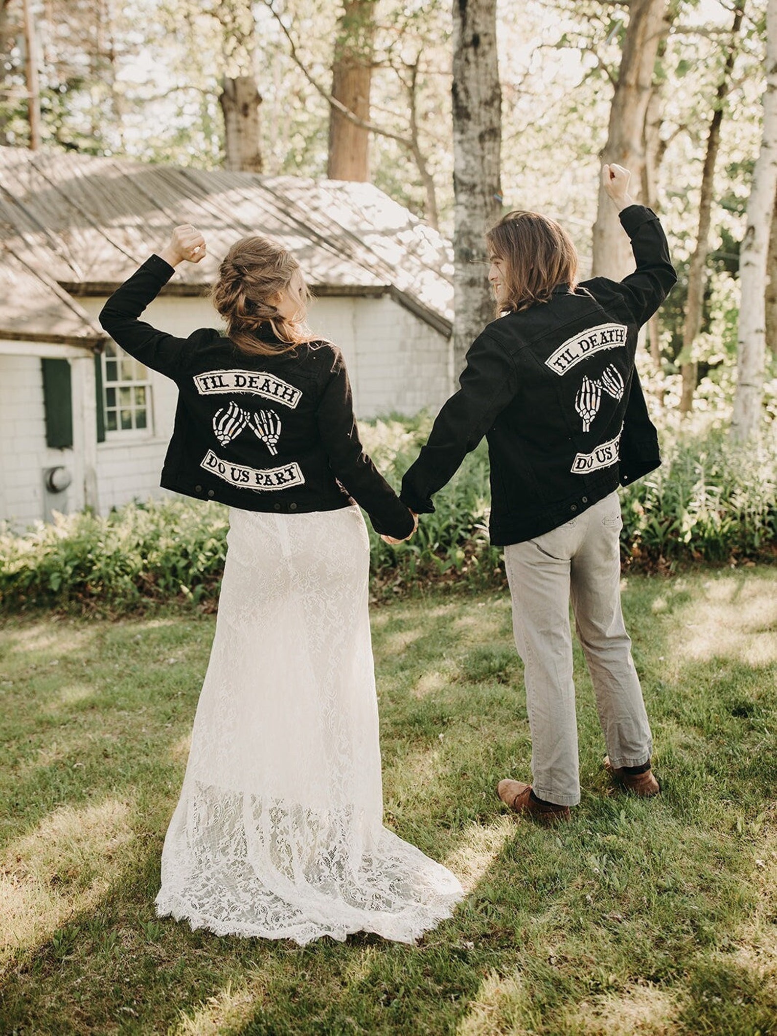 Til Death Do Us Part Custom Embroidered Jean Jacket Til Death Jacket ...