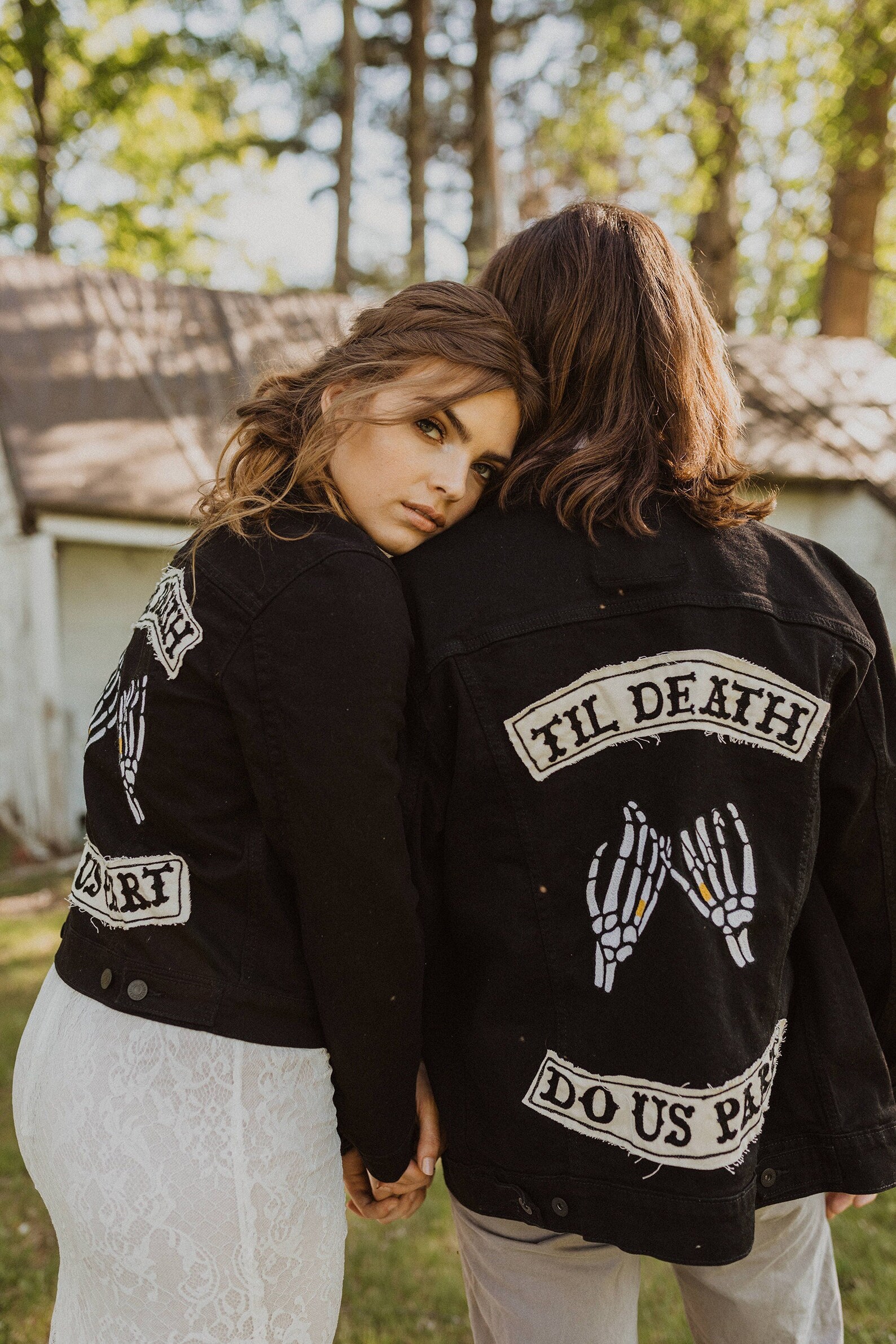Til Death Do Us Part Custom Embroidered Jean Jacket Til Death Jacket ...
