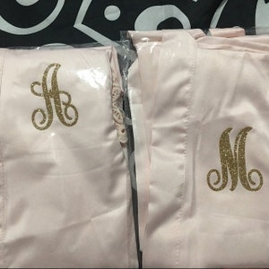 Set of 9 Robes Bridal Robes Solid Silk Satin Robes Regular & Plus Size ...