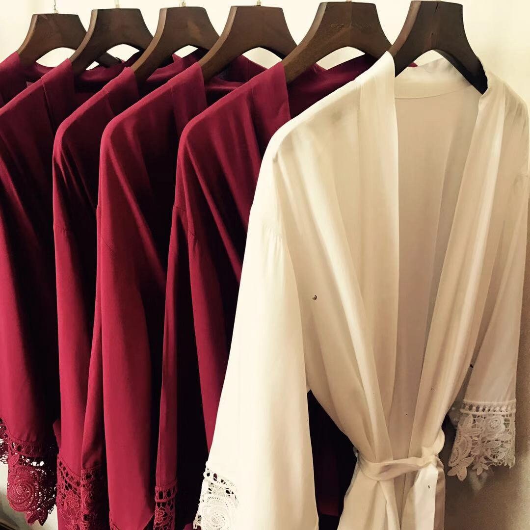 SALE Set of 6 Cotton Robes Regular Plus Size 3XL 4XL Size Bridesmaid ...