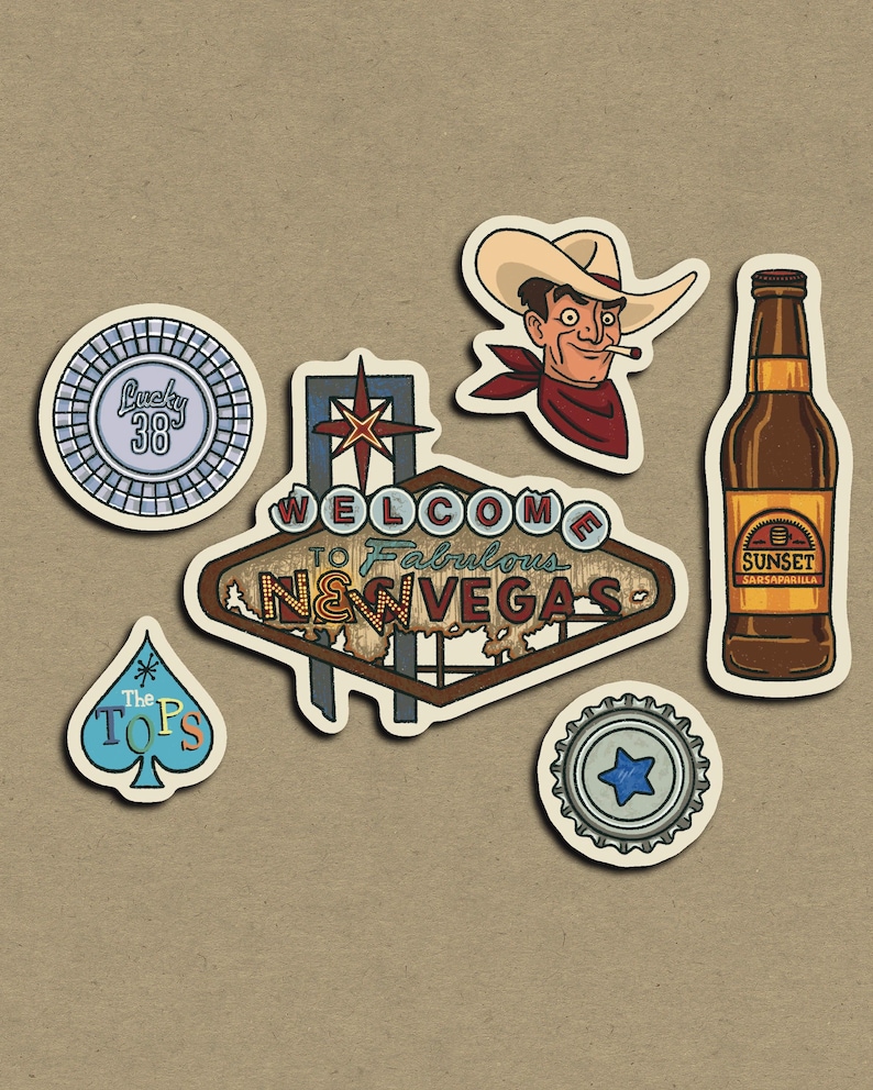 Desert Wasteland Sticker Pack | 6 Vinyl Gamer Stickers | Glossy or ...