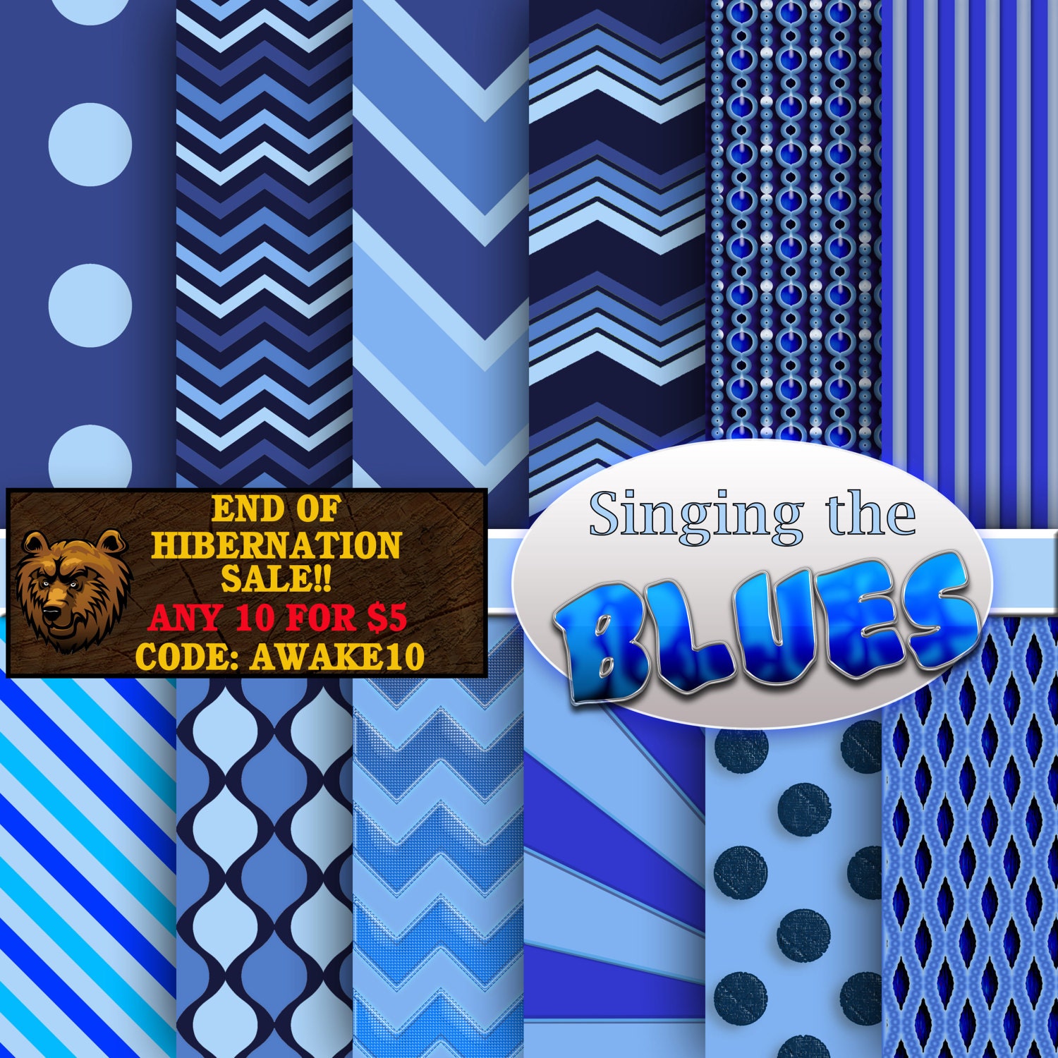 Blue Shades Digital Paper Blue Shades Background Blue Shades - Etsy