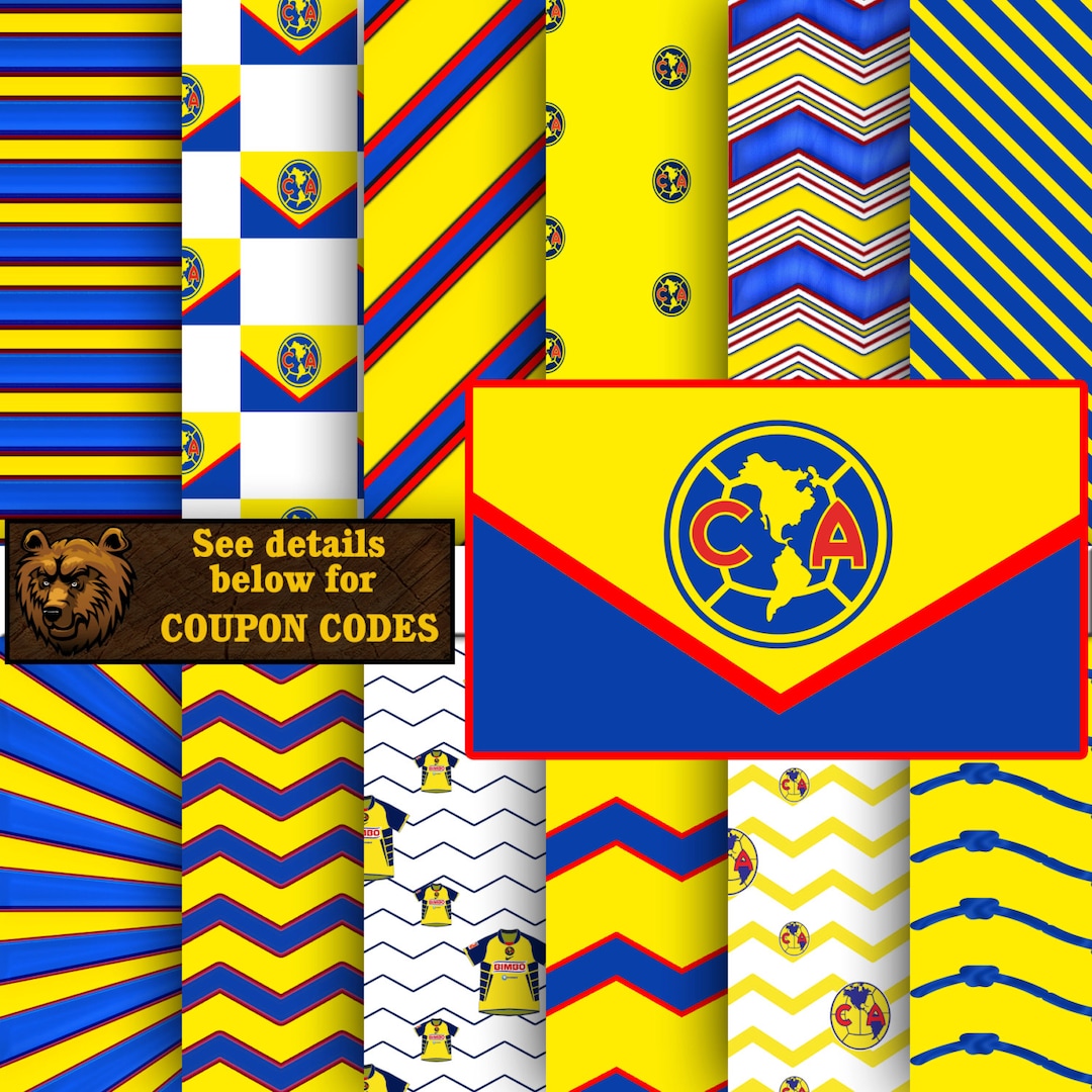 Club America Digital Paper, Club America Background, Club America ...