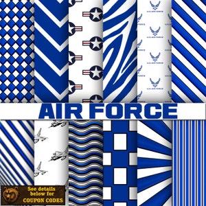 US Air Force Digital Scrapbook, Military Theme Paper, Backgrounds ...