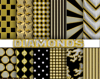 Diamonds Digital Paper Mint Diamonds Pattern Scrapbook - Etsy