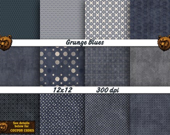 Green and Blue Digital Paper Scrapbook Paper Background - Etsy