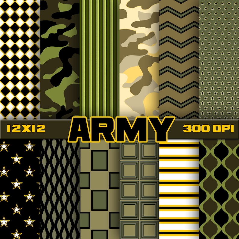 Army Digital Paper, Scrapbook, Background - Etsy Canada