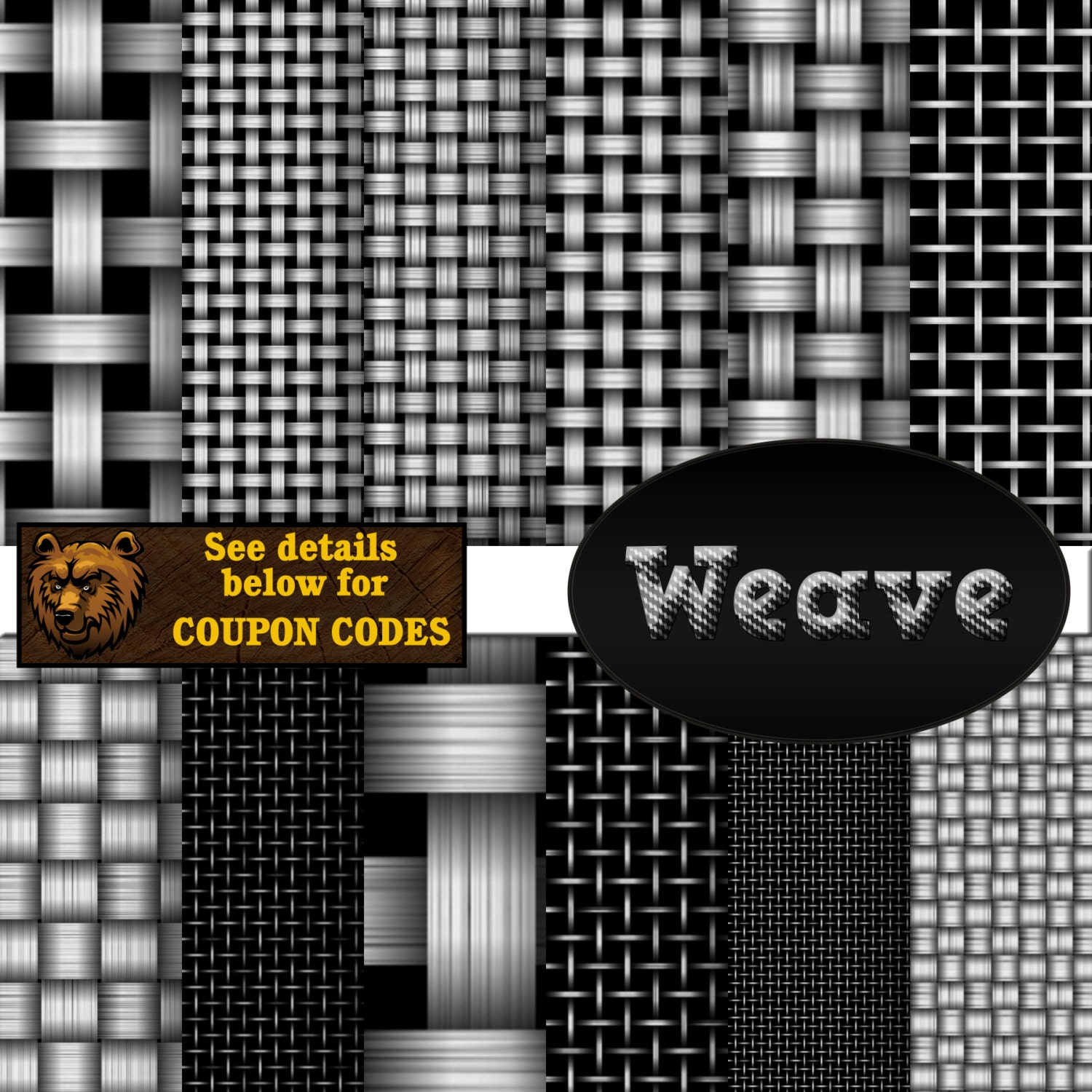Weave Digital Paper, Basket Weave, Digital Paper, Scrapbook Paper ...