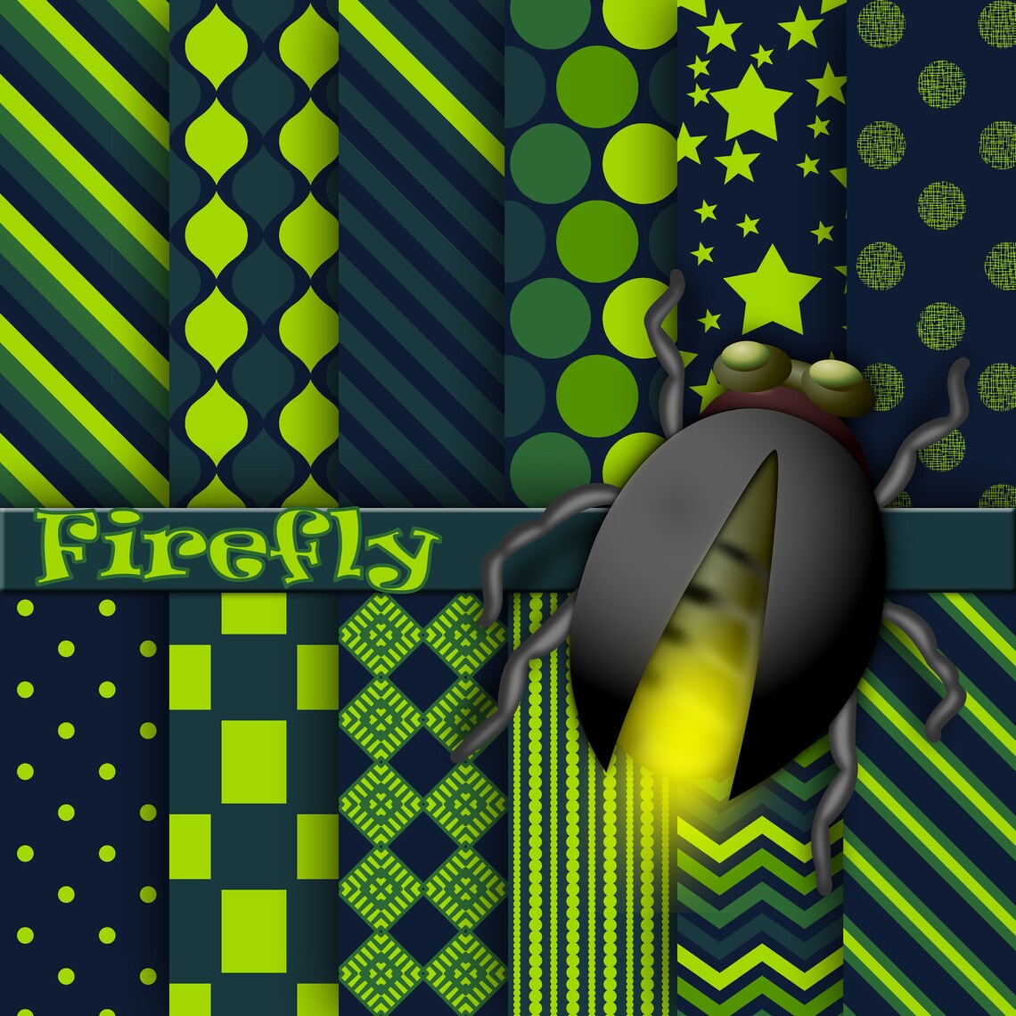 Firefly Digital Paper, Background, Scrapbook - Etsy