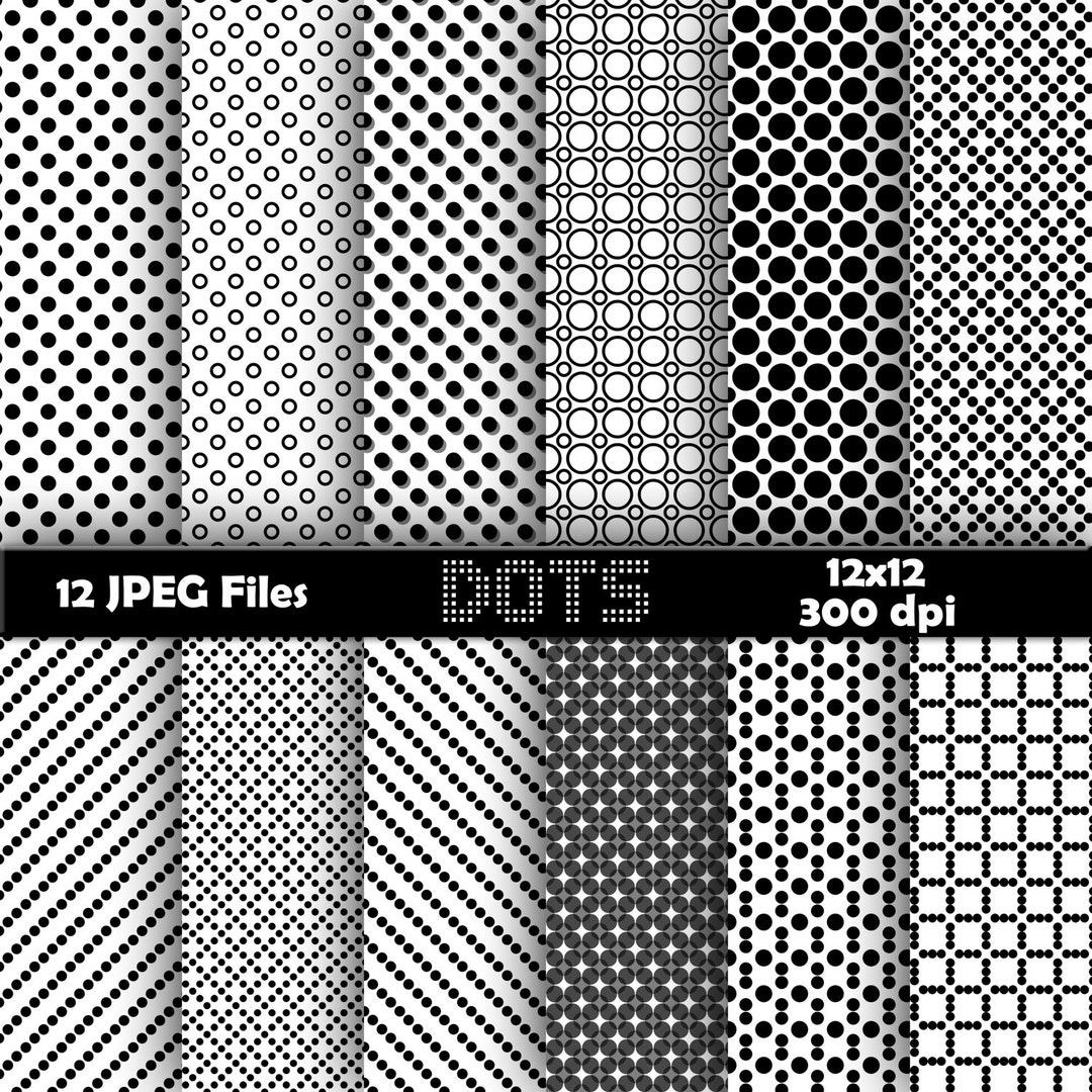 Dots Digital Paper, Background, Scrapbook - Etsy