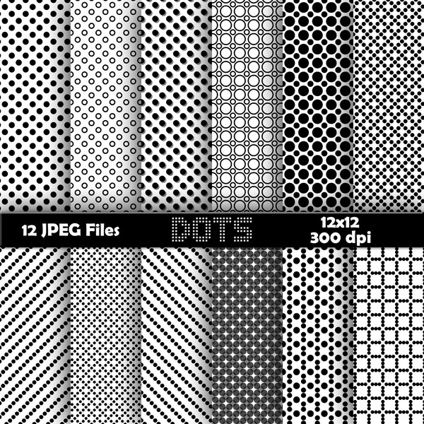 Dots Digital Paper - Etsy