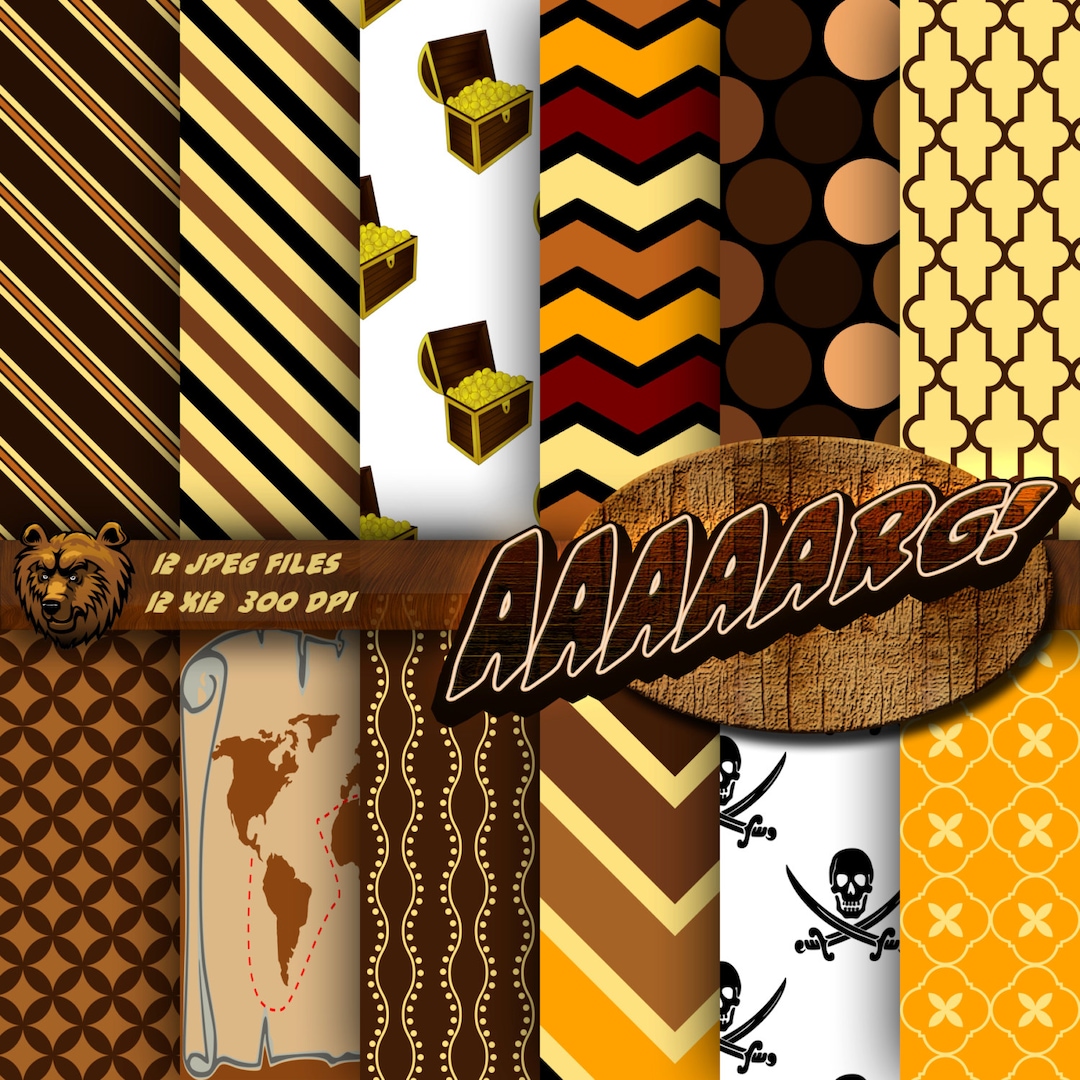 Pirate Digital Paper, Instant Download, Digital Paper, Background ...