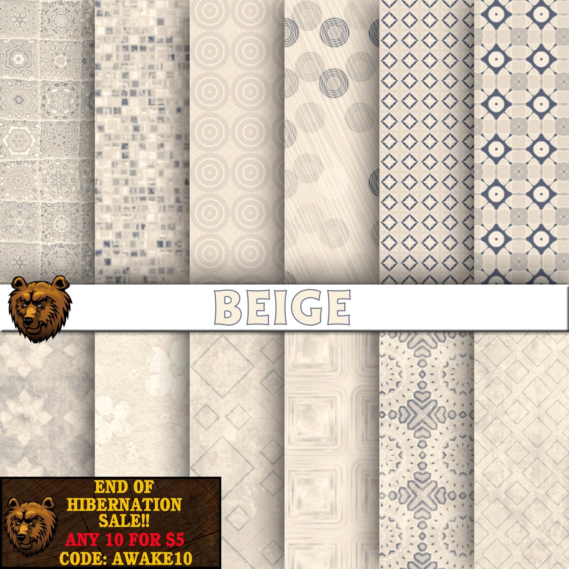 Beige Digital Paper, Background, Scrapbook Paper - Etsy