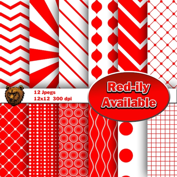 Red Digital Paper Red Scrapbooking Paper Red Background - Etsy