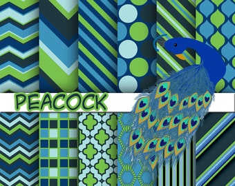 Green Digital Paper Scrapbook Background | Etsy