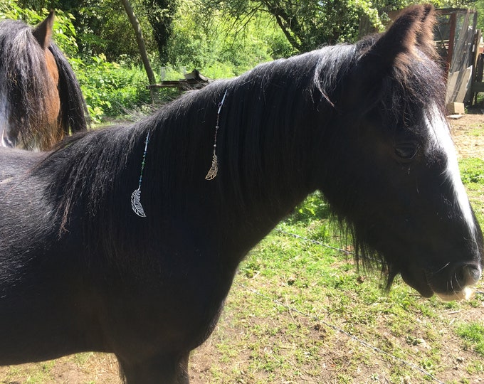 Braided Feather Mane & Tail Accessories for Horse or Pony Mane Feathers ...