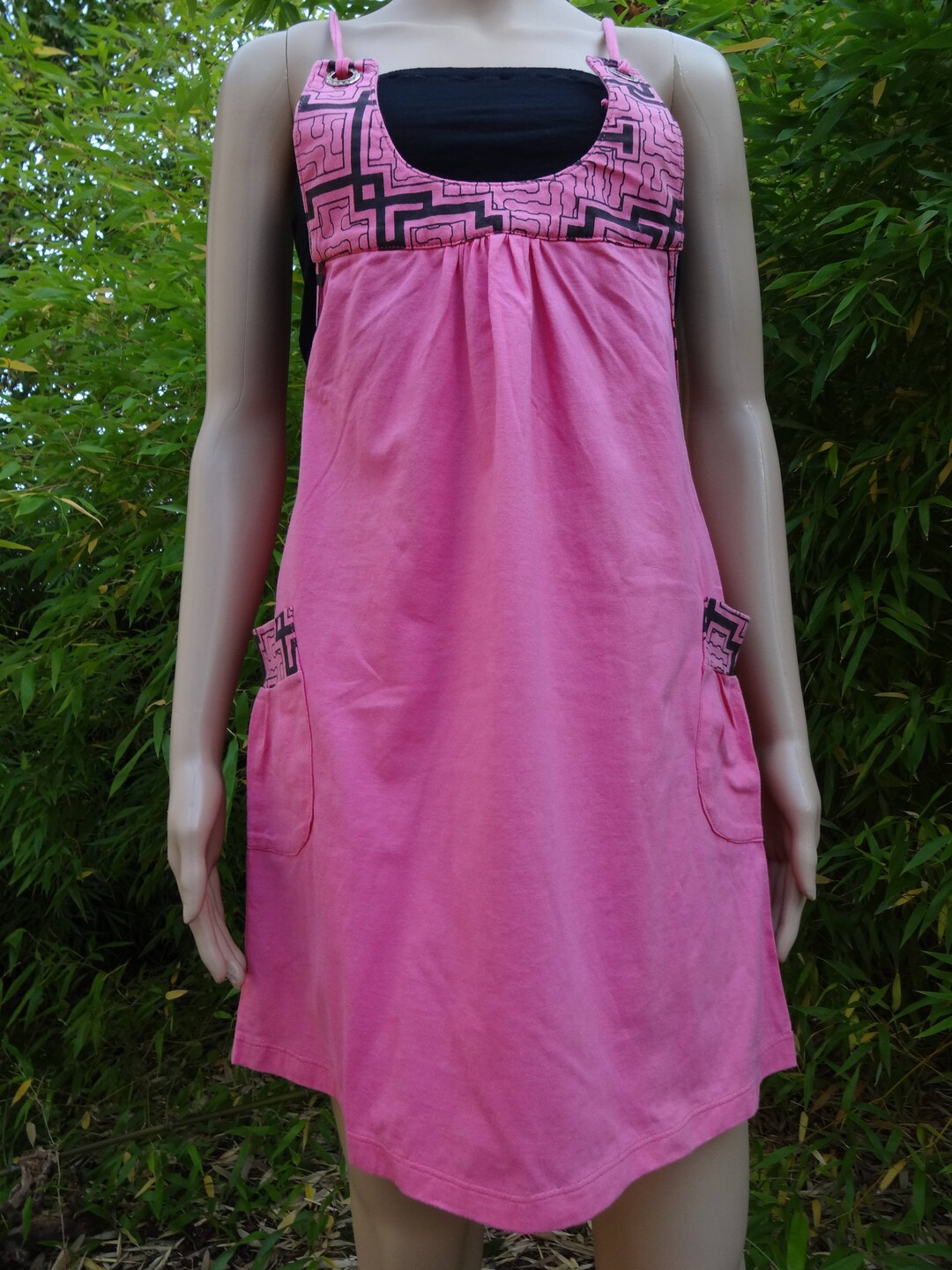 Shipibo Dress Ayahuasca Amazonian Peru Mini Dress Shipibo Pattern Smock ...