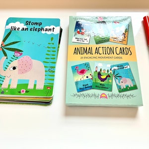 PRINTED VERSION. Animal Action Cards. 25 Cards. 4x6. | Etsy
