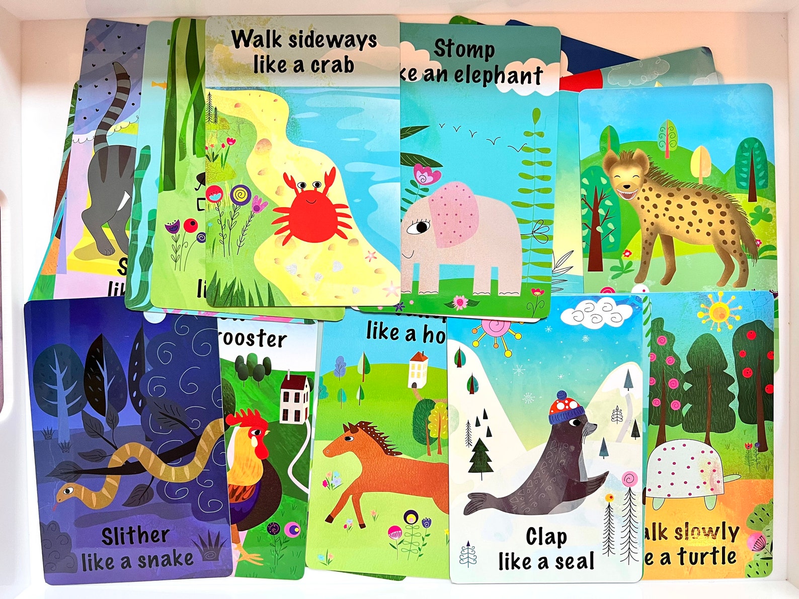 PRINTED VERSION. Animal Action Cards. 25 Cards. 4x6. | Etsy