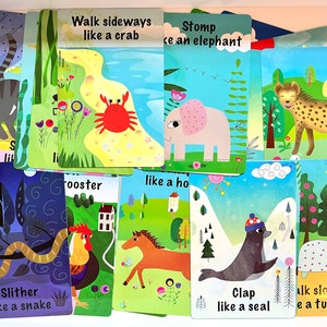 PRINTED VERSION. Animal Action Cards. 25 Cards. 4x6". Action Cards for ...