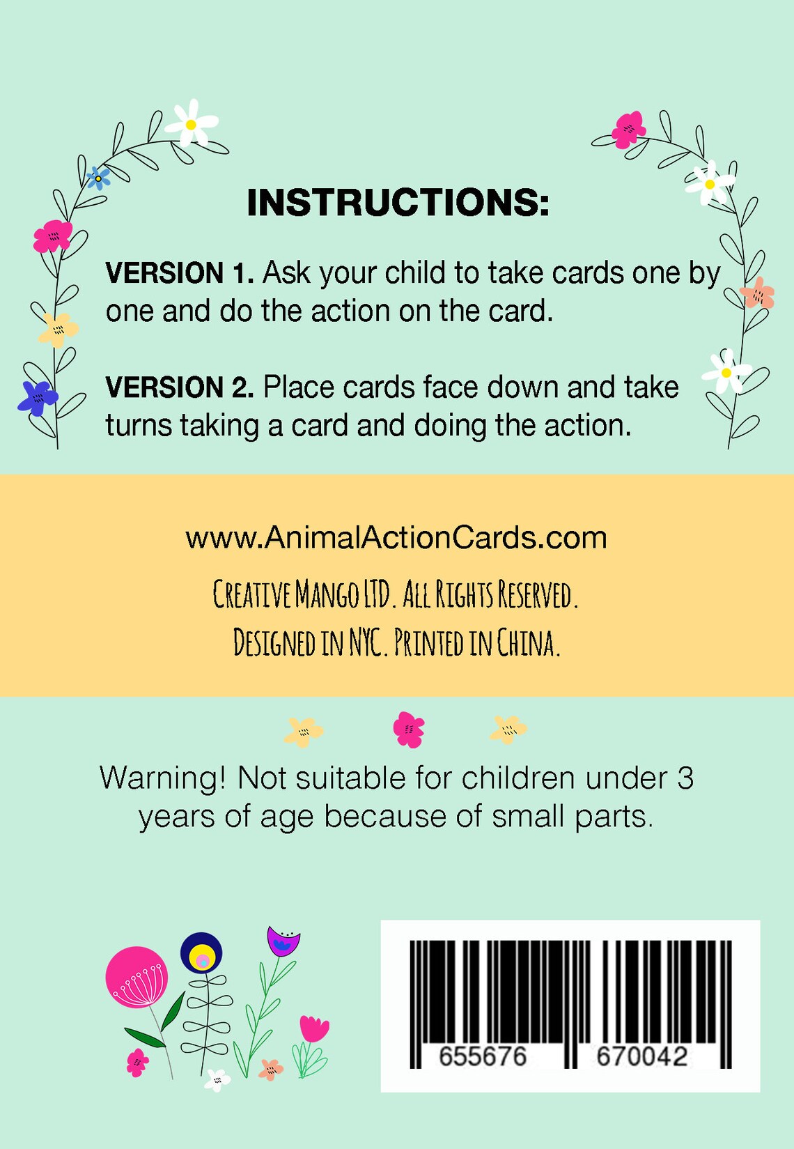 PRINTED VERSION. Animal Action Cards. 25 Cards. 4x6. | Etsy