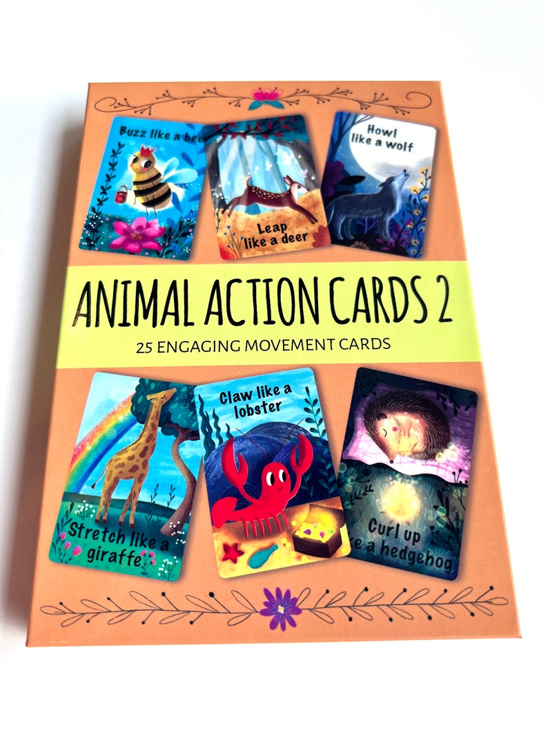 Animal Action Cards 2: Toddler Movement Game (25 Cards) - Etsy