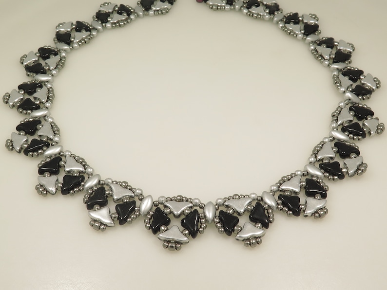 Tango Necklace beading Tutorial Helios Par Puca Irisduo - Etsy