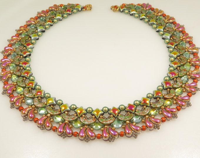 Mardi Gras Bracelet TUTORIAL With Arcos and Minos Par Puca, Zoliduo and ...