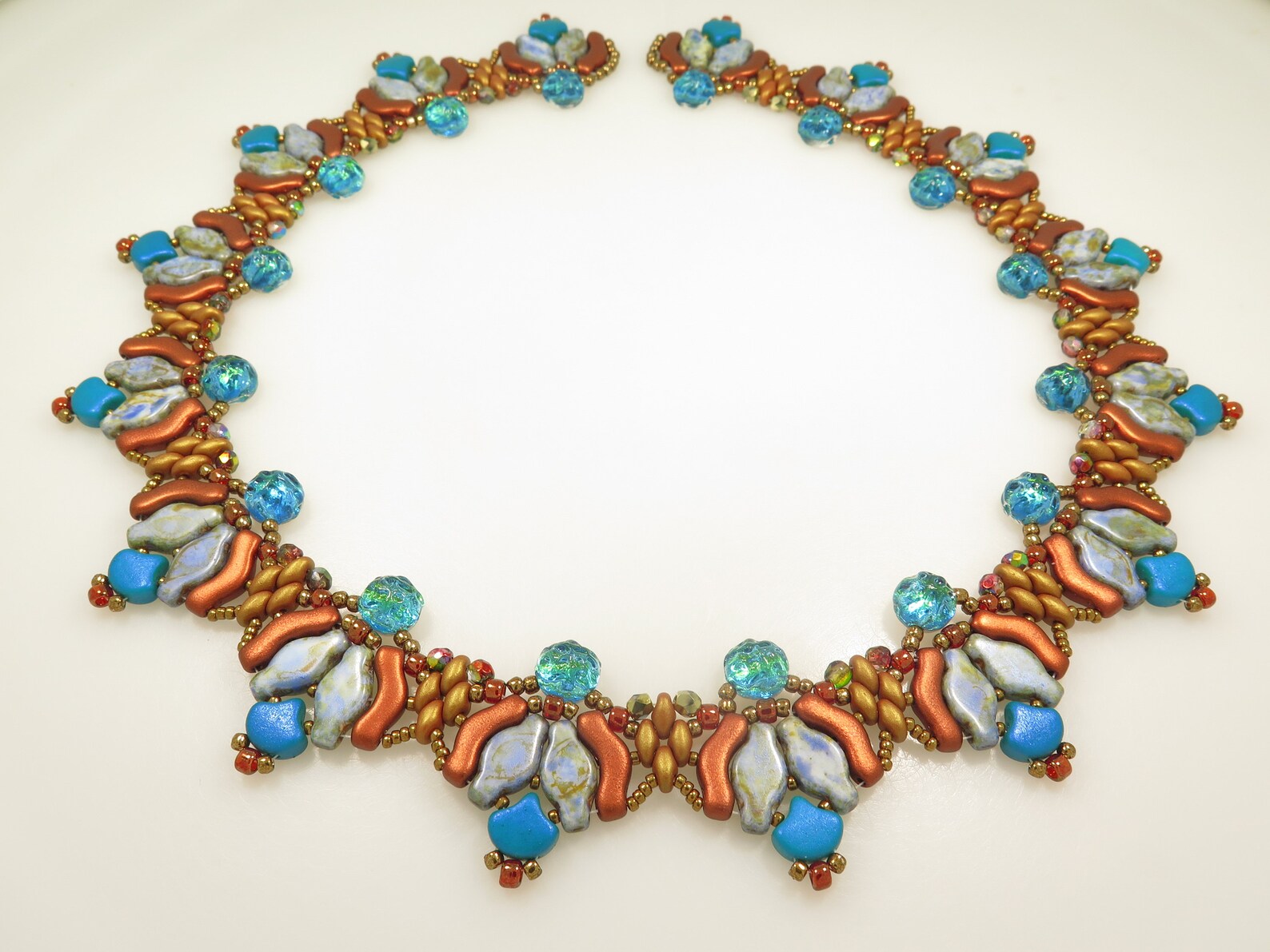 Mistletoe Necklace Beading Tutorial bridge Navettes Ginko - Etsy