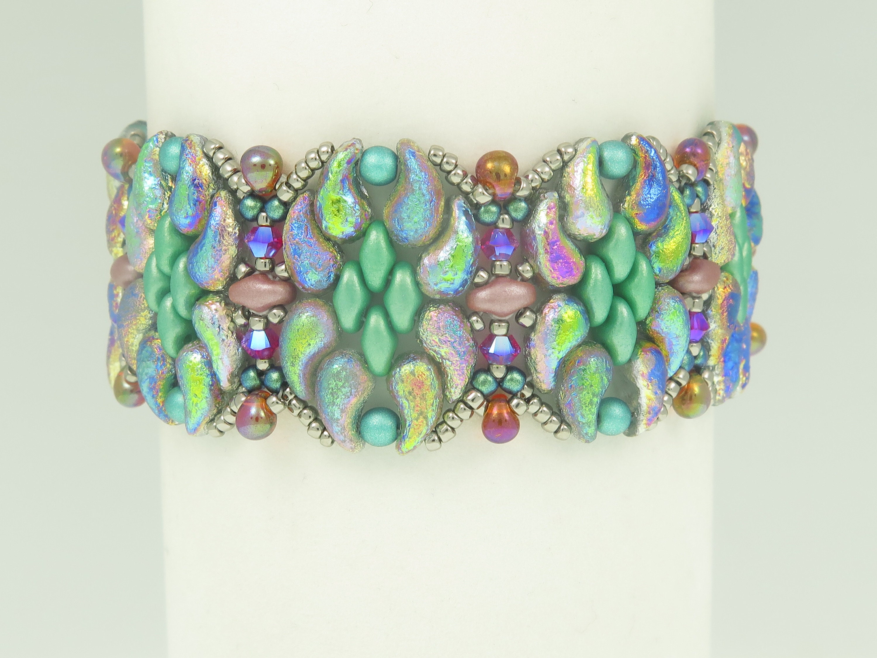 Tadpoles Bracelet - Beading Tutorial -zoliduo Superduo Pearls Drops ...