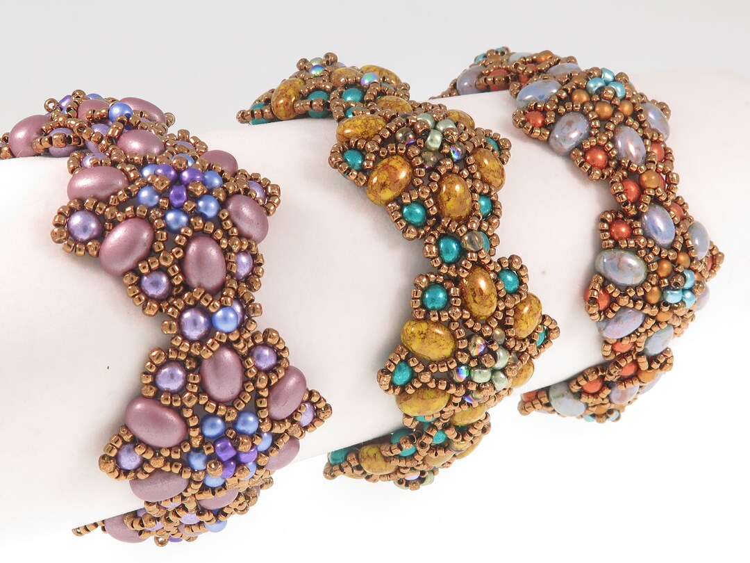 Marrakech Bracelet - Beading Tutorial - Samos Par Puca Pearl and Seed ...
