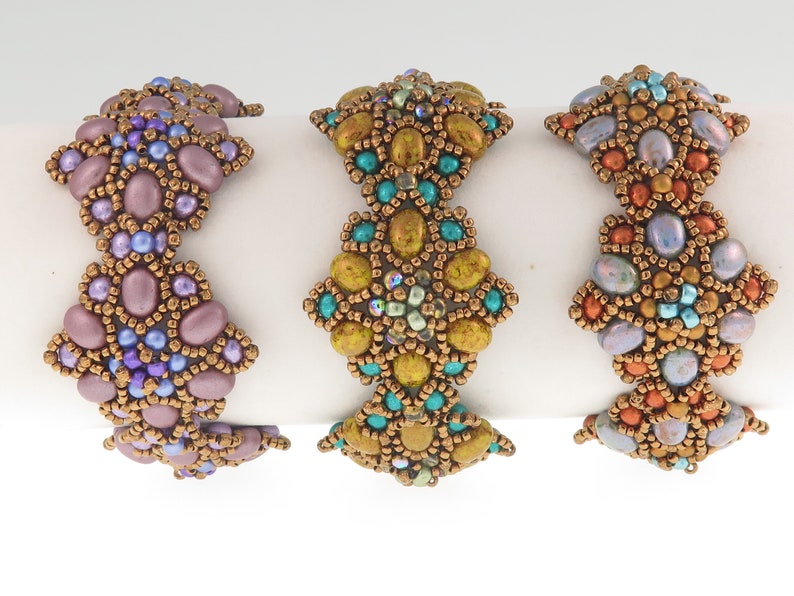 Marrakech Bracelet Beading Tutorial Samos Par Puca Pearl - Etsy