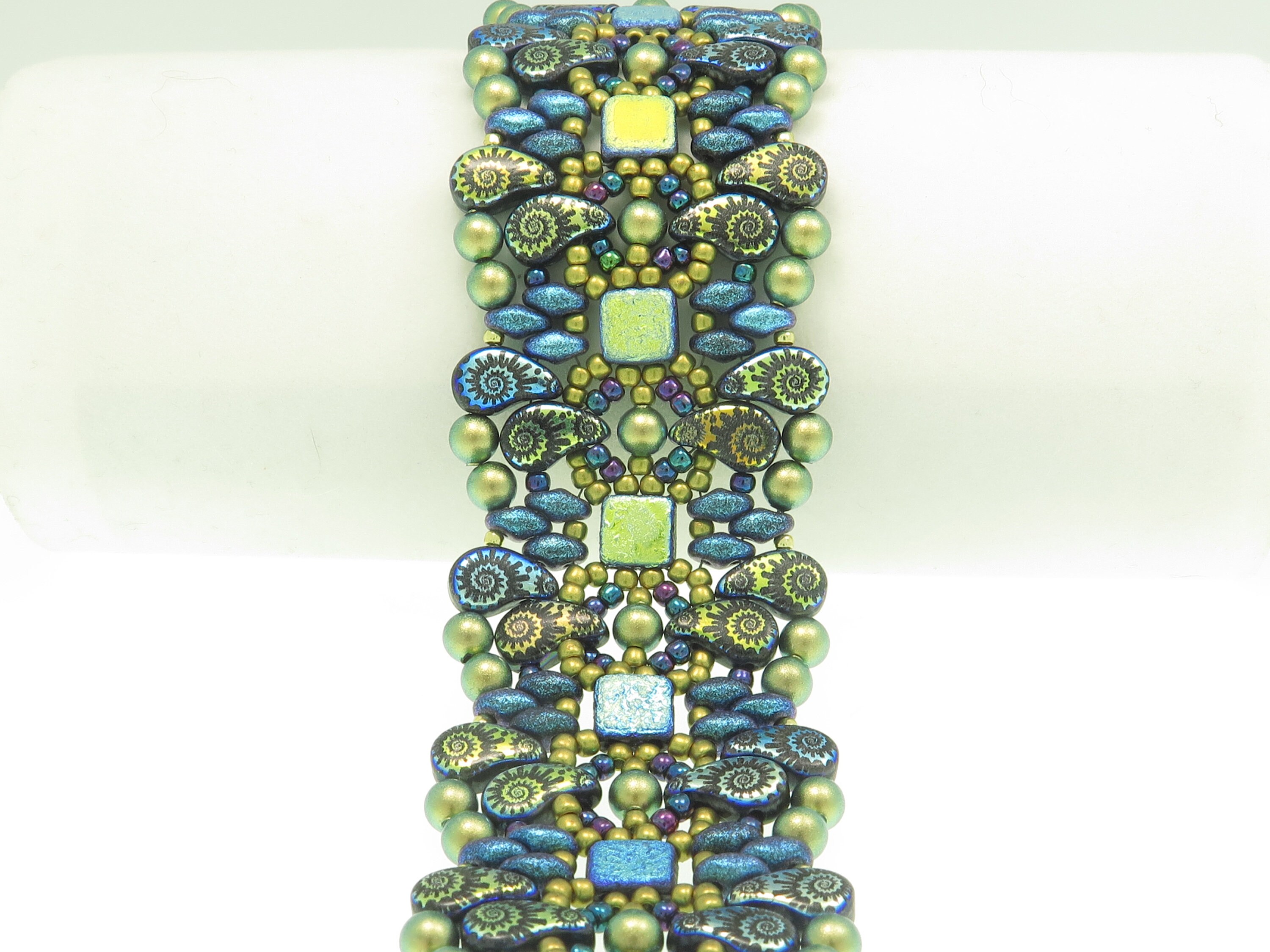 Fireflies Bracelet -beading Tutorial - Superduo Paisley Duo Pearls Tila ...
