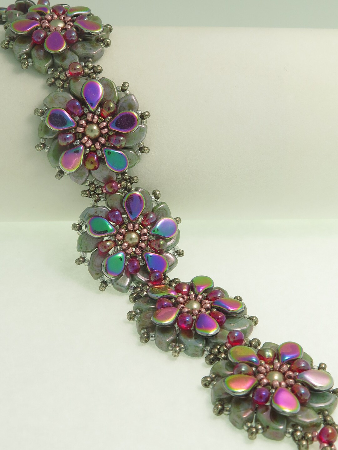 Sakura -beading Tutorial - Paros Par Puca, Pip, Drops Bracelet -beading ...