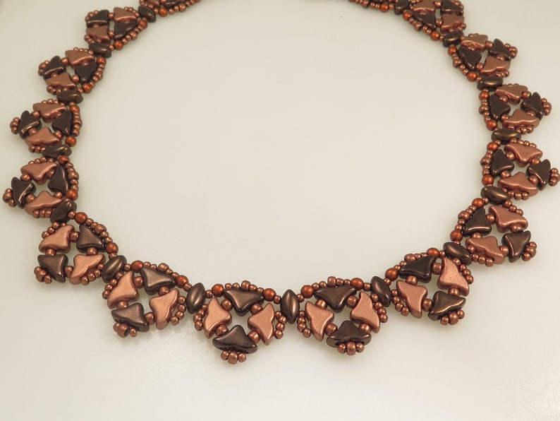 Tango Necklace beading Tutorial Helios Par Puca Irisduo - Etsy