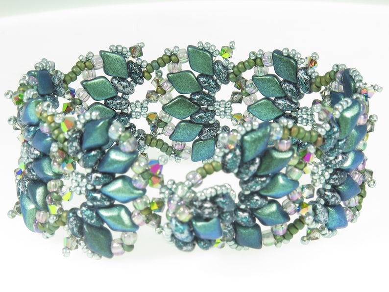 Waterfall -beading Tutorial - Swarovski Gemduo Diamondduo Superduo ...