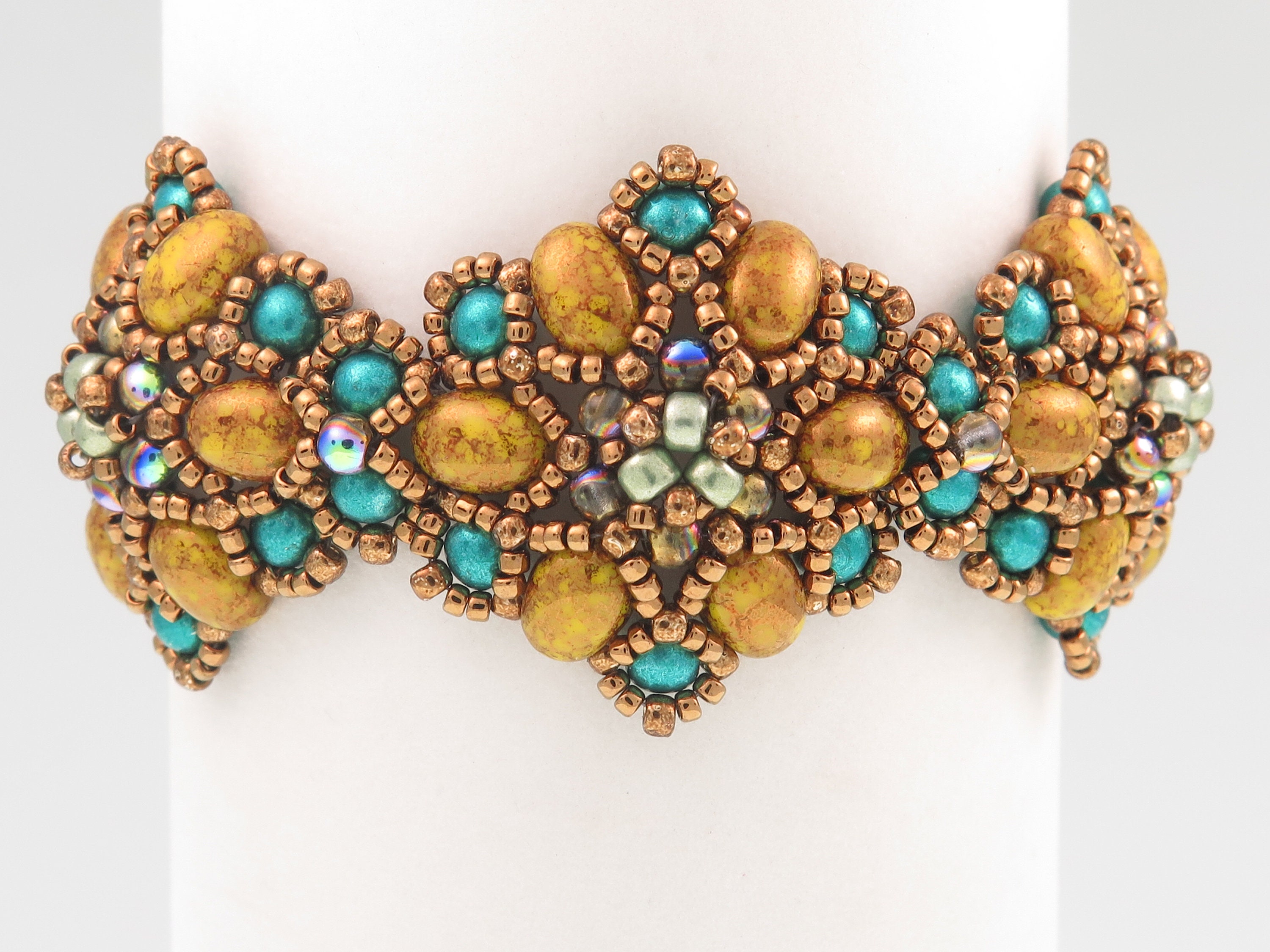 Marrakech Bracelet Beading Tutorial Samos Par Puca Pearl - Etsy