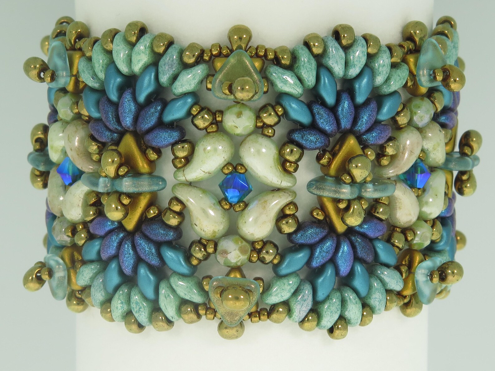 Ostrich beading Tutorial Swarovski Kheops Par Puca Superduo - Etsy