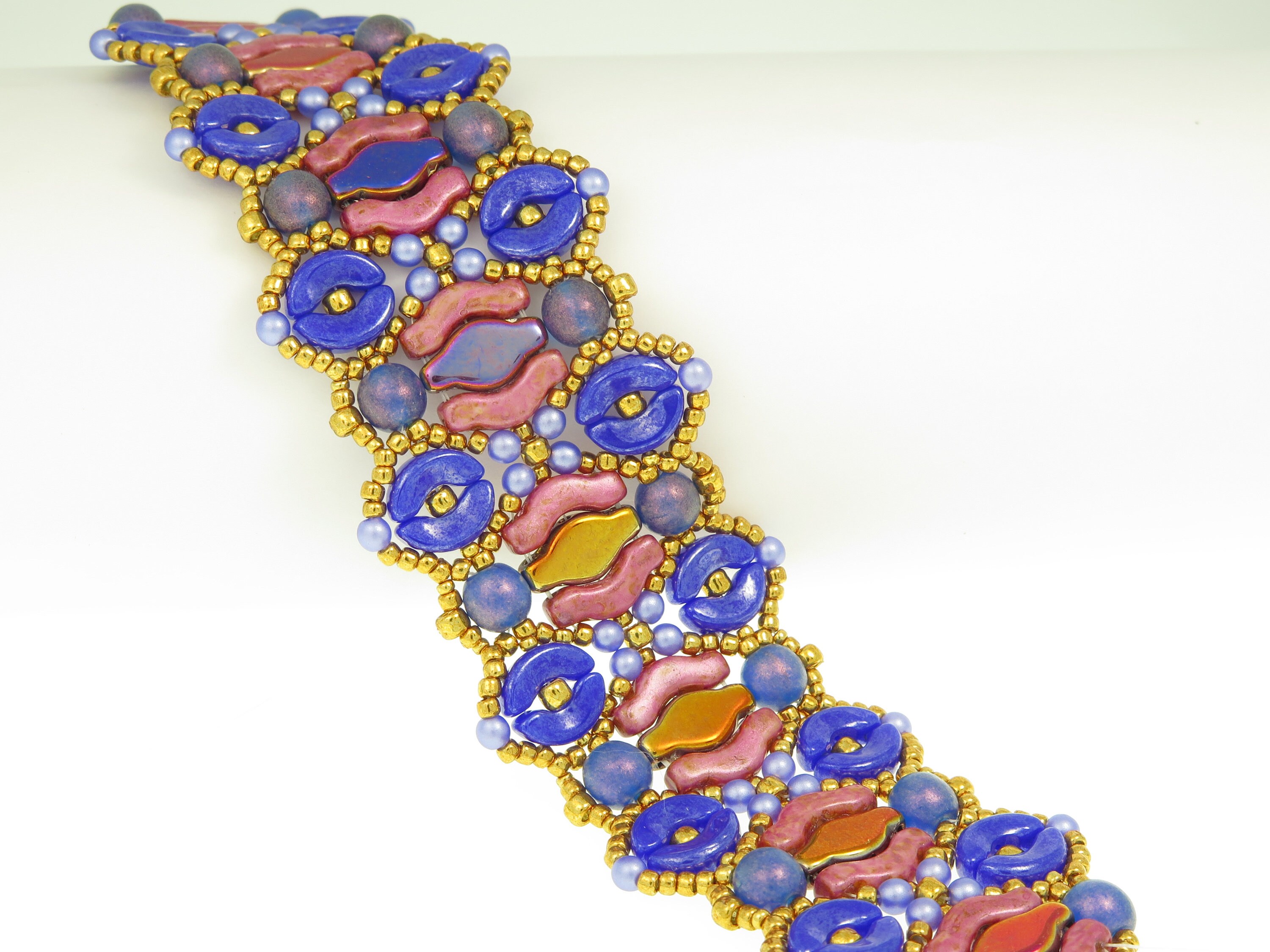 Froggy Bracelet - Beading Tutorial - Bridge, Navette, Rounds, Pearls ...