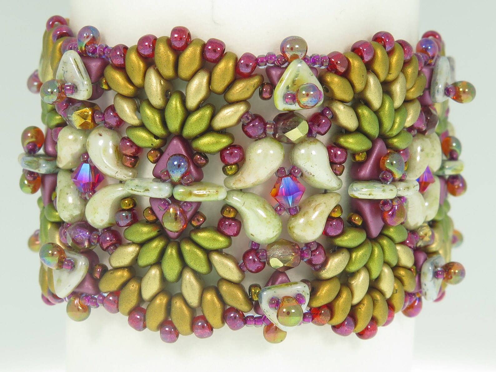 Ostrich beading Tutorial Swarovski Kheops Par Puca Superduo - Etsy