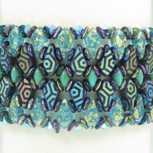 Kites Bracelet - Beading Tutorial - Kite & O Beads Superduo and Crystal ...