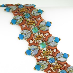 Mistletoe Bracelet - Beading Tutorial -bridge Navettes Ginko Baroque ...