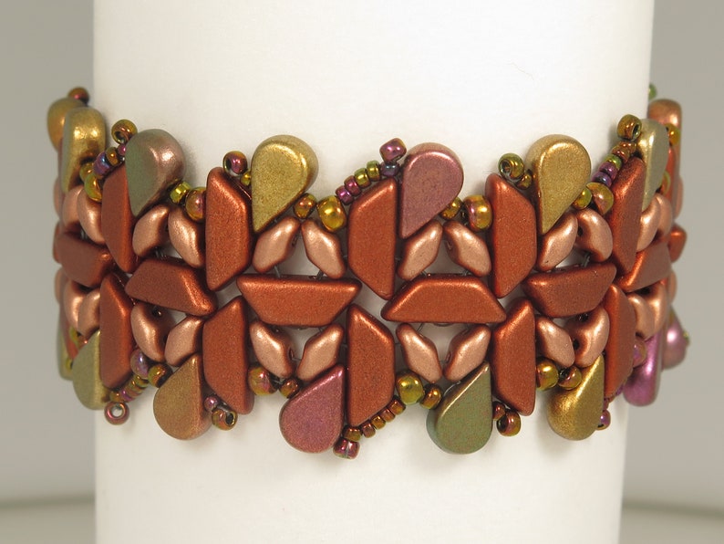 Mosaic beading Tutorial Tinos and Amos Par Puca Superduo | Etsy