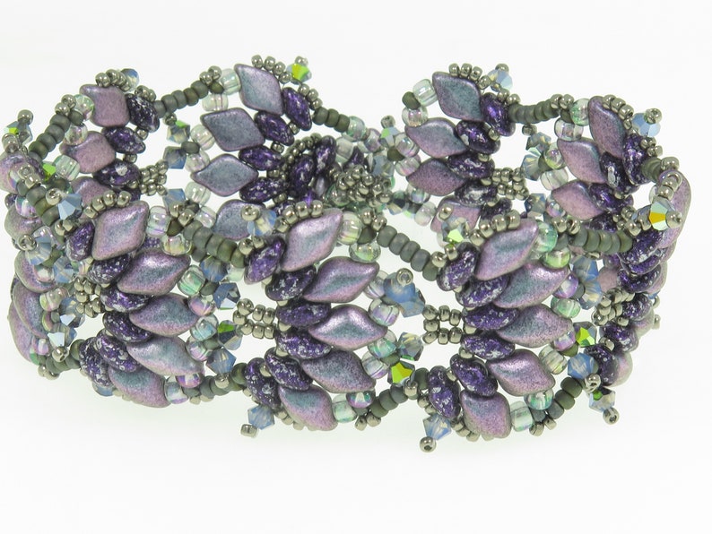 Waterfall beading Tutorial Swarovski Gemduo Diamondduo - Etsy UK