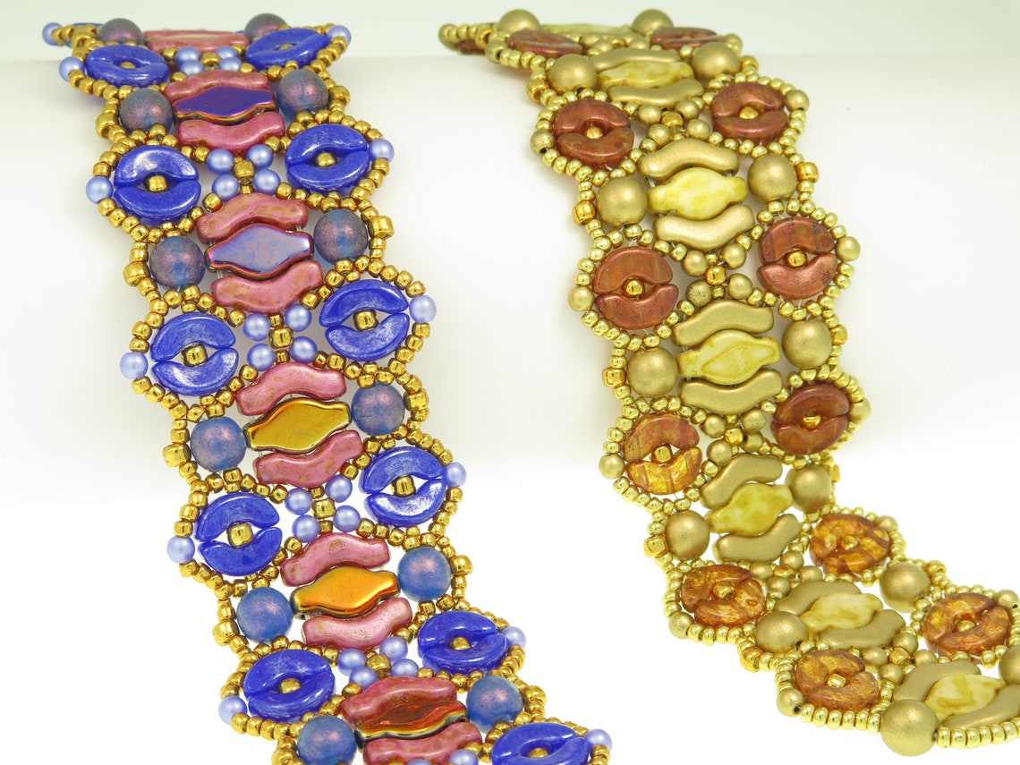 Froggy Bracelet - Beading Tutorial - Bridge, Navette, Rounds, Pearls ...