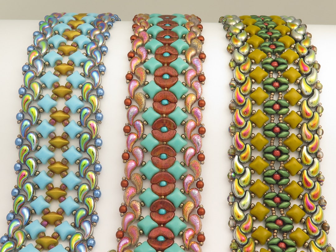 Braids Bracelet - Beading Tutorial - Arcos Puca Superduo Gemduo Wibeduo ...