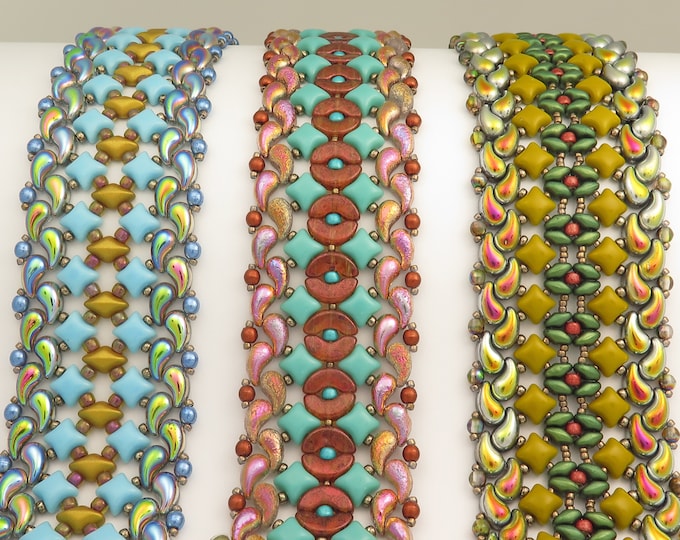 Mardi Gras Bracelet TUTORIAL With Arcos and Minos Par Puca, Zoliduo and ...