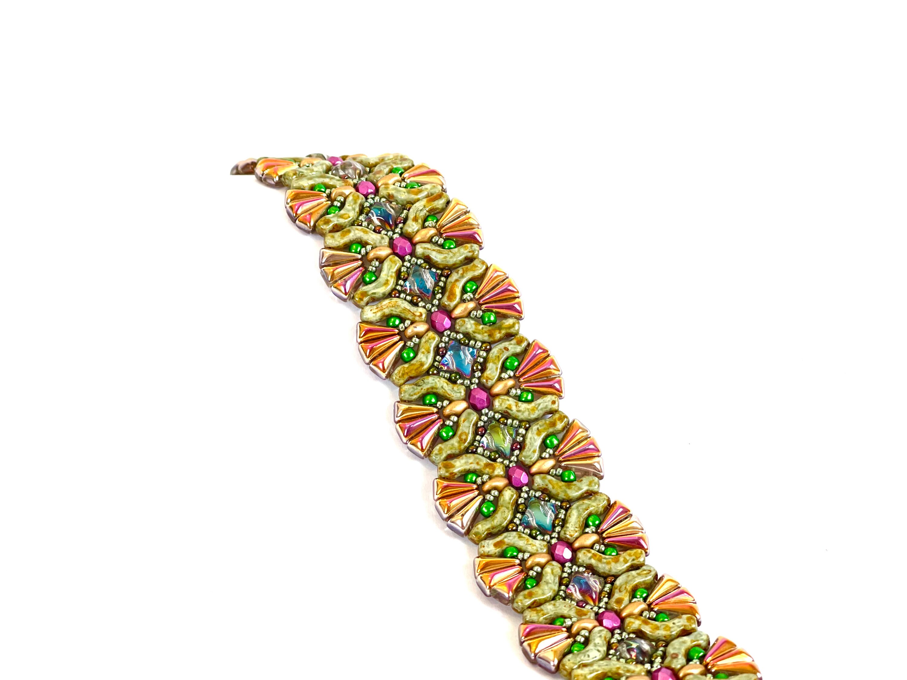 Scallop Bracelet - Beading Tutorial - Bridge Vexolo Wibeduo Superduo ...